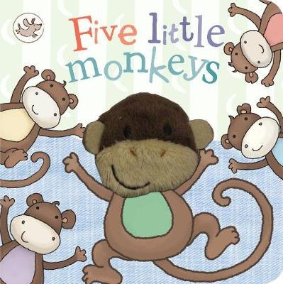 Little Learners Five Little Monkeys Finger Puppet Book (Board book ...