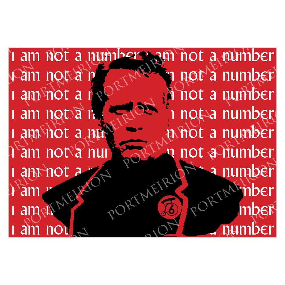 I Am Not A Number, The Prisoner Mounted Print A3 | At Portmeirion Onli ...