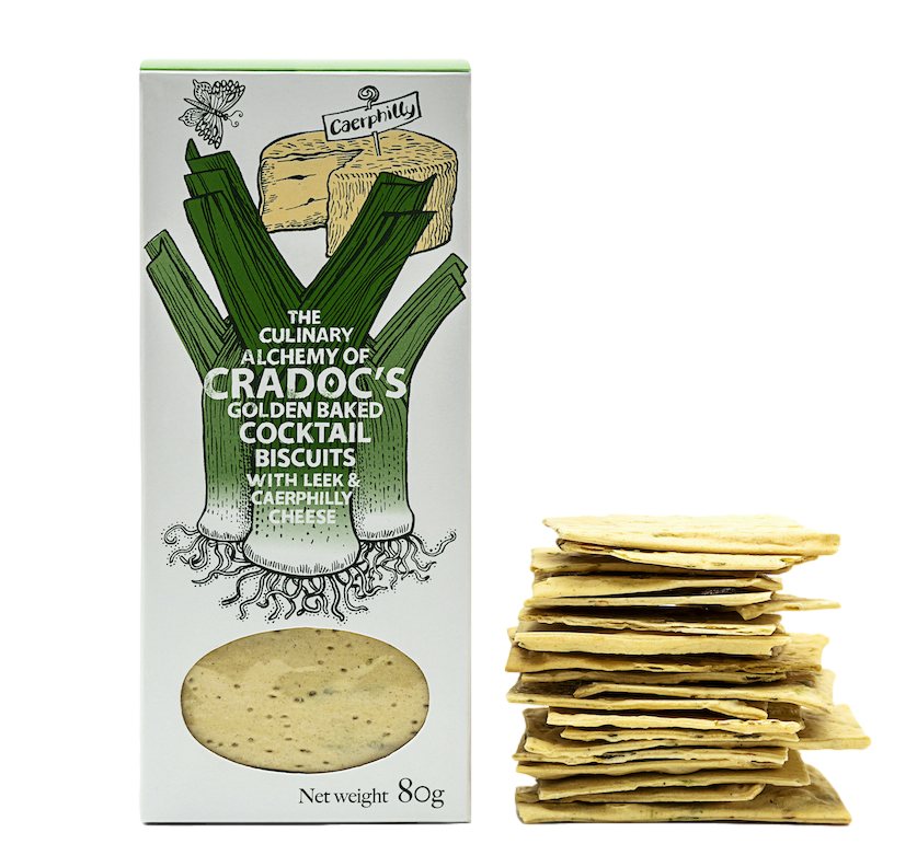 Cradoc's Crackers Caerphilly and Leeks 80g - Portmeirion Online