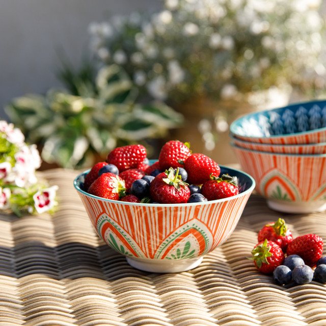 KitchenCraft Mixed Folk Pattern Ceramic Bowl | At Portmeirion Online ...