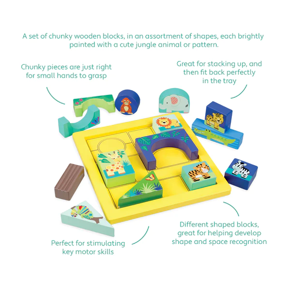 Orange Tree Jungle Animal Block Puzzle | At Portmeirion Online ...