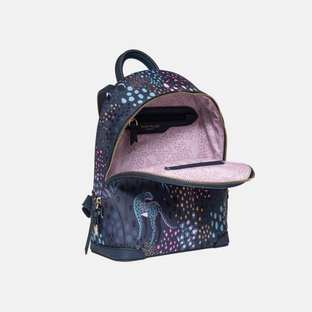 Sara Miller Midnight Leopard Mini Backpack | At Portmeirion Online ...
