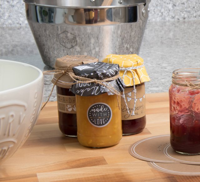 The Kitchen Pantry Pack of 24 Mixed Jam Jar Cover Set | At Portmeirion ...
