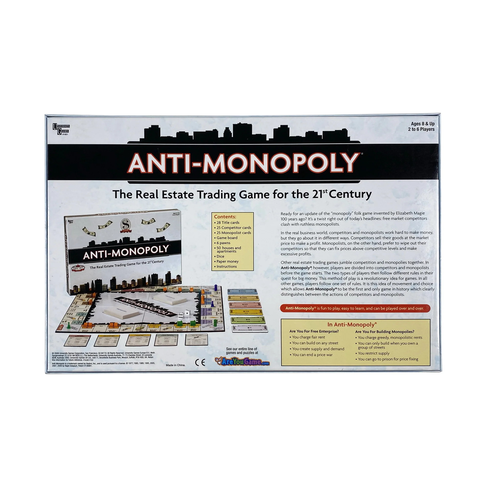 Anti Monopoly Board Game | At Portmeirion Online - Portmeirion Online
