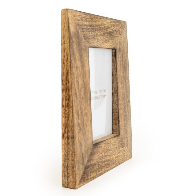 Dark Brown Wedge Photo Frame Mango Wood 4x6'' | At Portmeirion Online ...