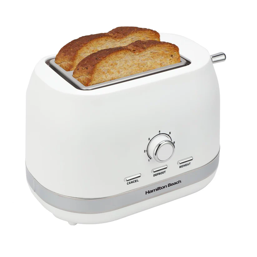 Hamilton Beach Ella 2 Slice Matte White Toaster |At Portmeirion Online ...