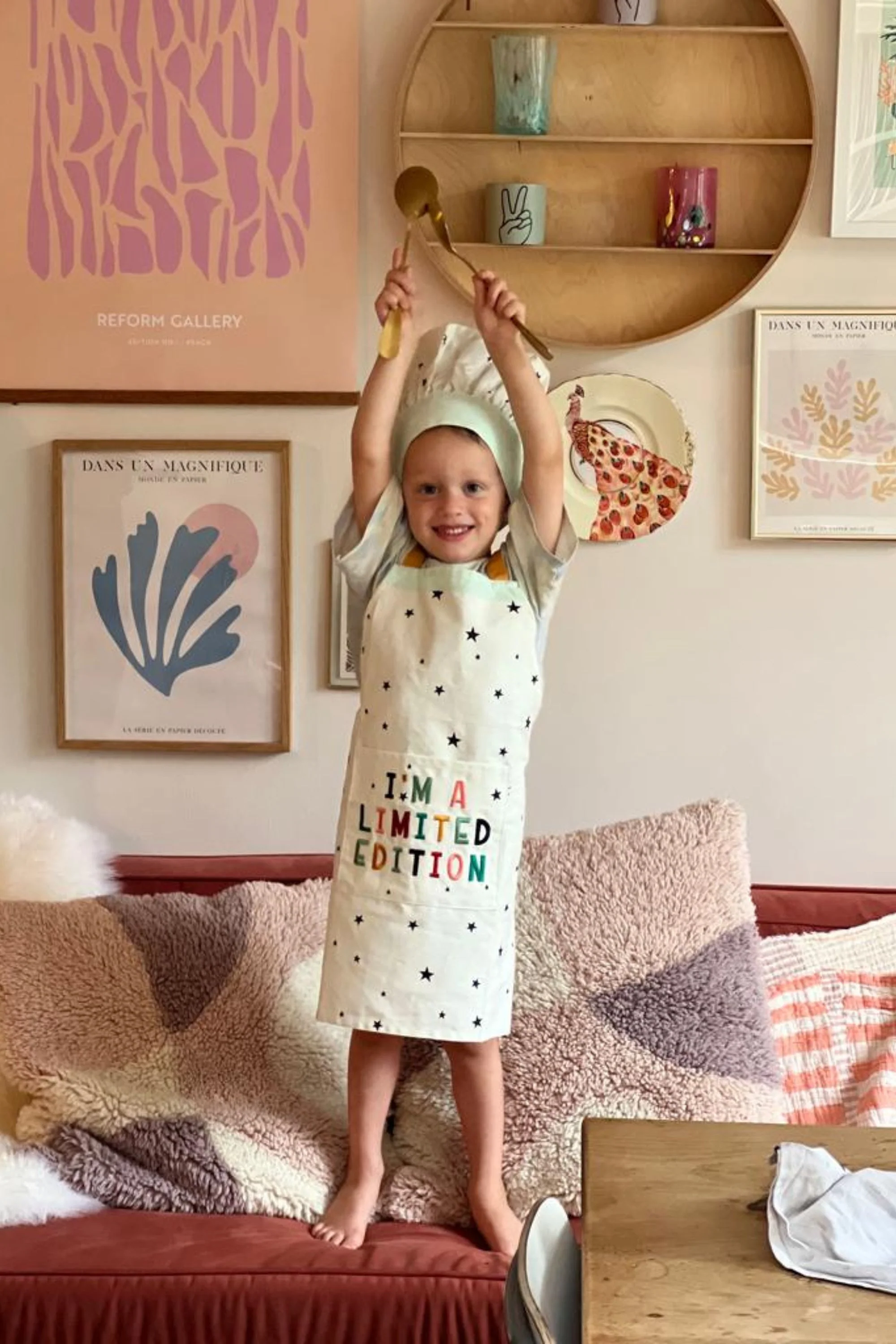 Yvonne Ellen Mini Kids 'Limited Edition' Apron & Chef Hat Set ...