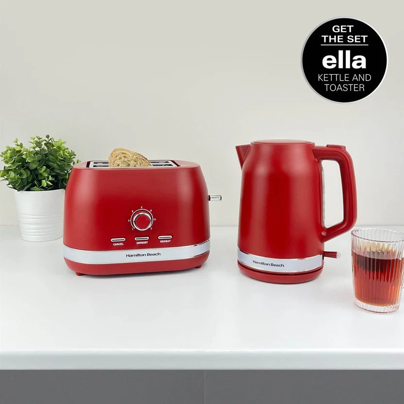 Hamilton Beach Ella 2 Slice Toaster - Matte Red | At Portmeirion Onlin ...