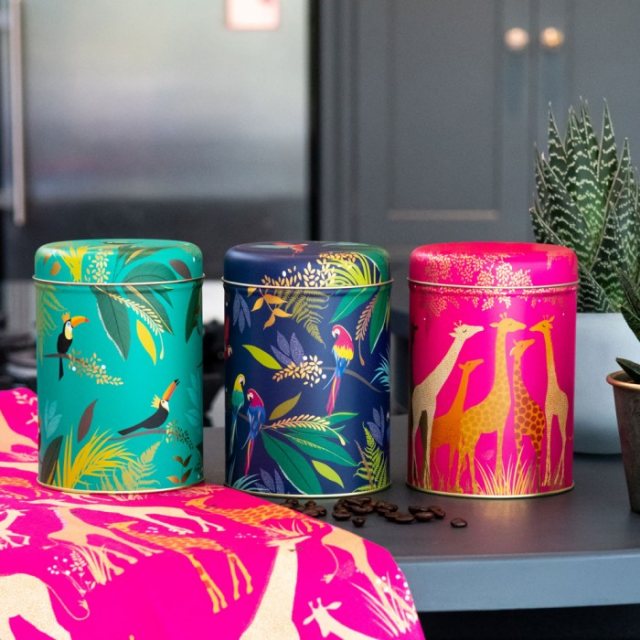 Sara Miller set of 3 Round Tin Caddies | Buy Online Here - Portmeirion Online